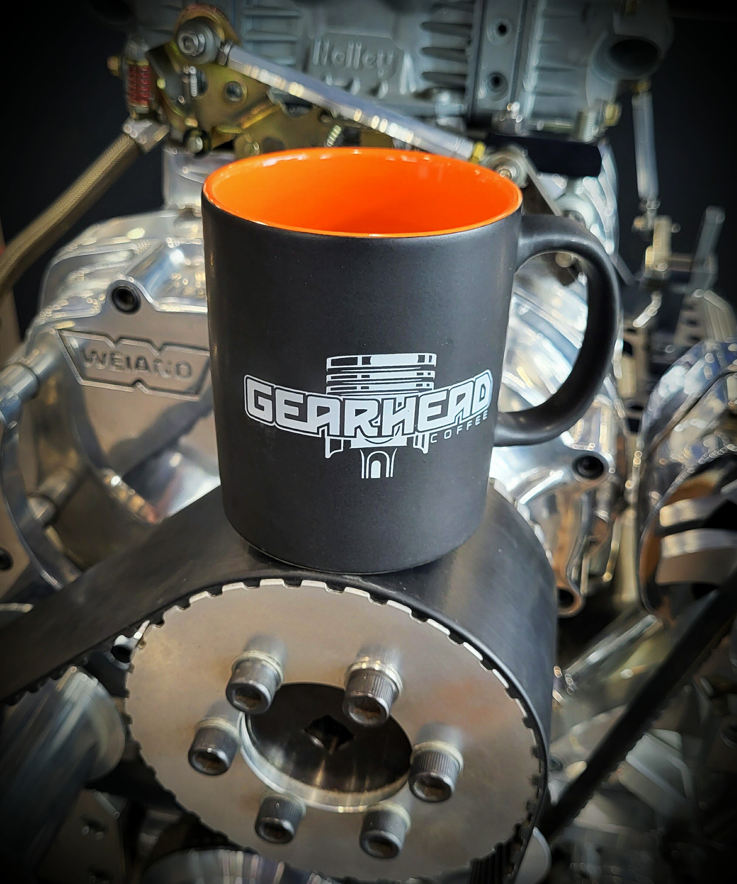 Matte Black Gearhead Coffee Mug